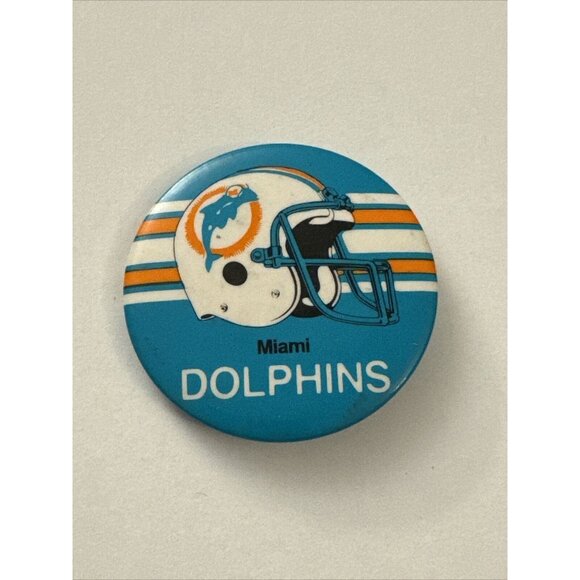 Other | Vintage Miami Dolphins Football Pin Button Av1q | Poshmark